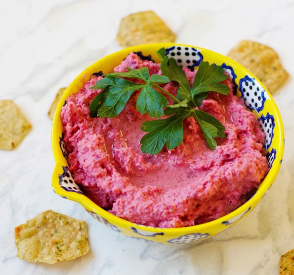 Delicious Pink Hummus That's Almost Too Pretty To Eat - Ray Of Joy